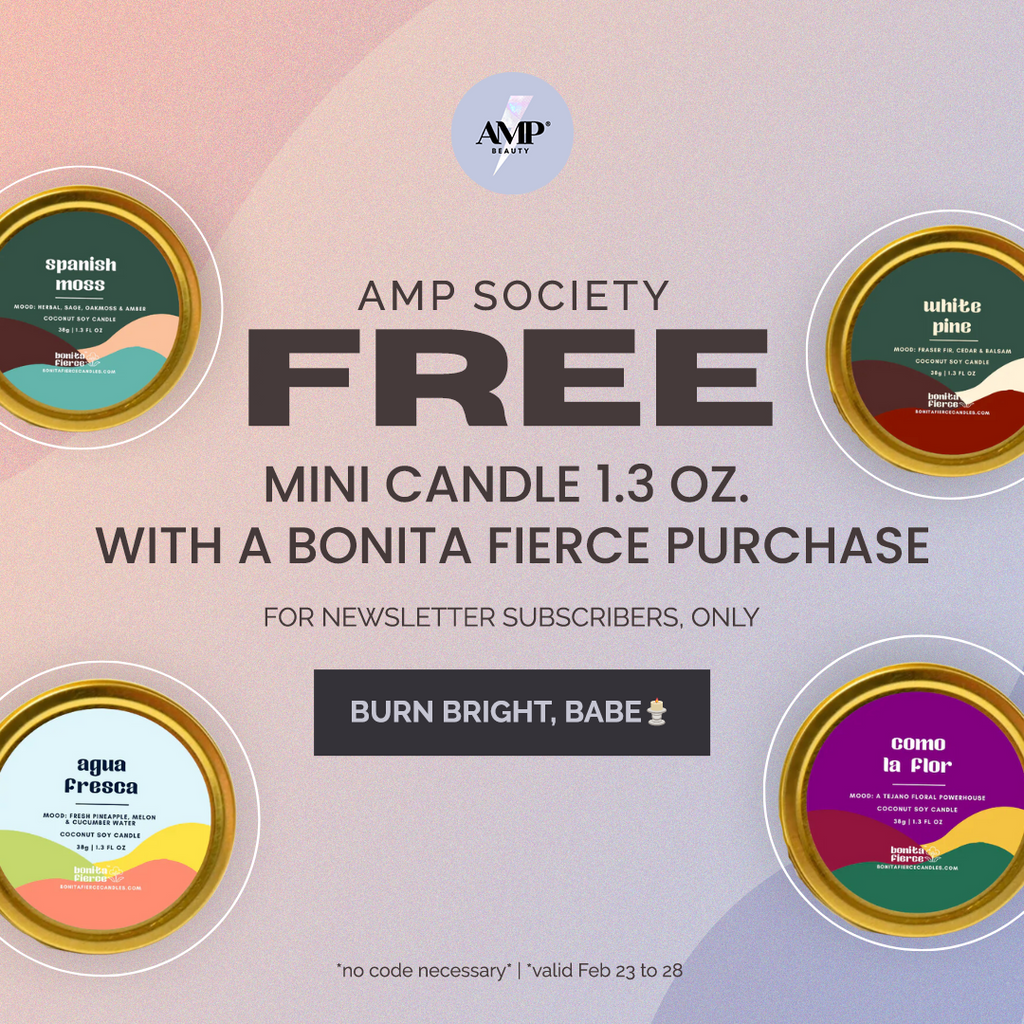 FREE MINI CANDLE TIN W/ BONITA FIERCE PURCHASE – AMP Beauty LA